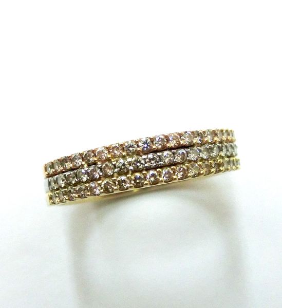 亀有 買取 K18 スリーカラー ダイヤ リング 0.39ct